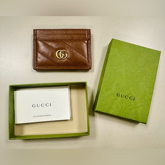 Gucci | Accessories | Gg Marmont Card Case Gucci Box Included In Good ...